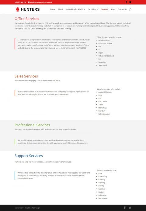 Hunters Recruitment Ltd - The Heart's Design